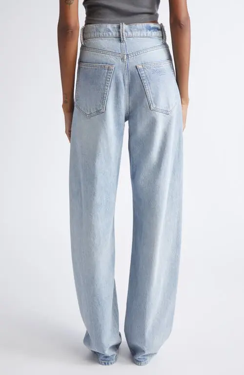 Alexander Wang Float Crystal Loop Barrel Leg Jeans