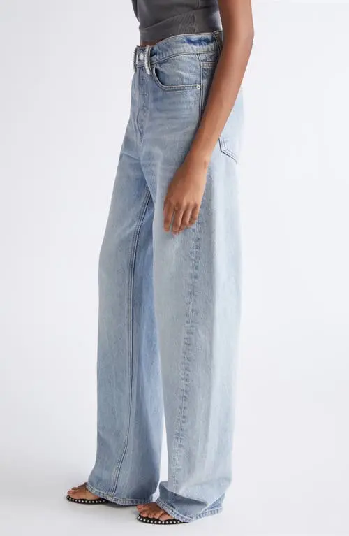 Alexander Wang Float Crystal Loop Barrel Leg Jeans