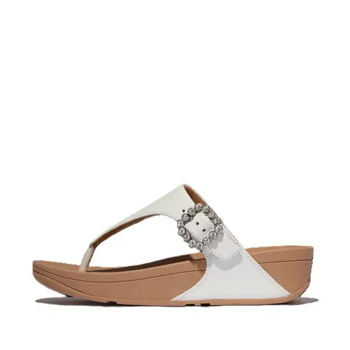 Fitflop Lulu Crystal Buckle Toe Post Sandal