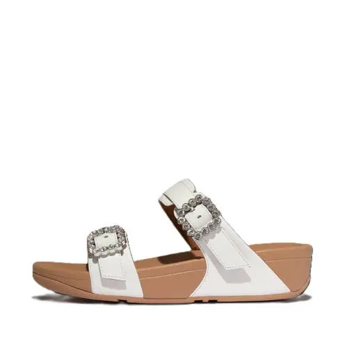 Fitflop Lulu Crystal Buckle Slides