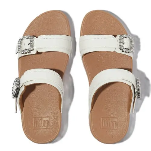 Fitflop Lulu Crystal Buckle Slides