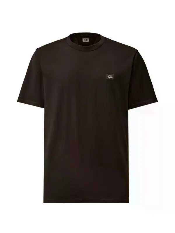 C.P. COMPANY Mercerized Jersey 70/2 Gasato Short Sleeve Patch T-shirt - Blue