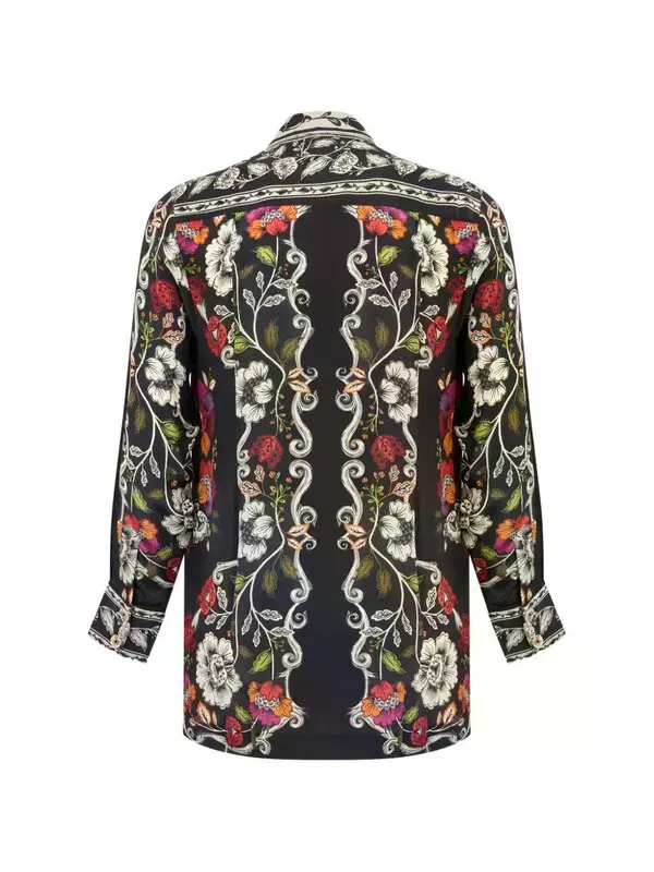 Farm Rio Floral Print Button-up Shirt