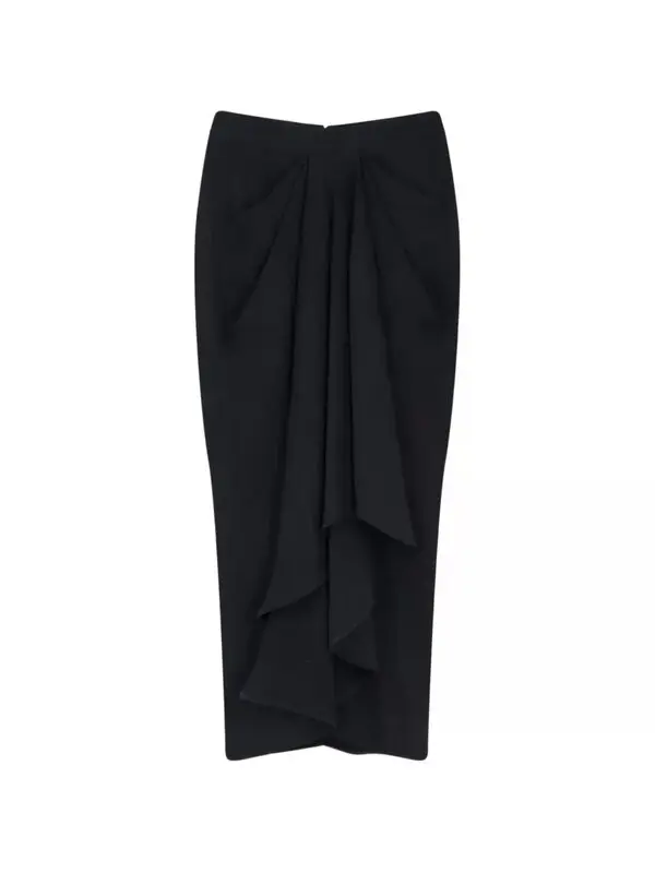 Givenchy Pencil Skirt With Draped Detailing - Black
