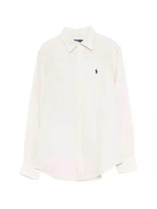 Polo Ralph Lauren Embroidered Logo Curved Hem Shirt