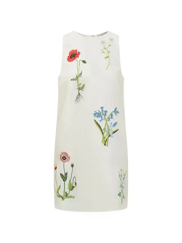 Stella McCartney Embroidered Mini Dress - White