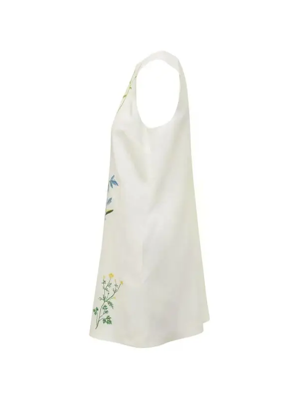 Stella Mccartney Sleeveless Dress With Floral Embroidery - White |  Editorialist