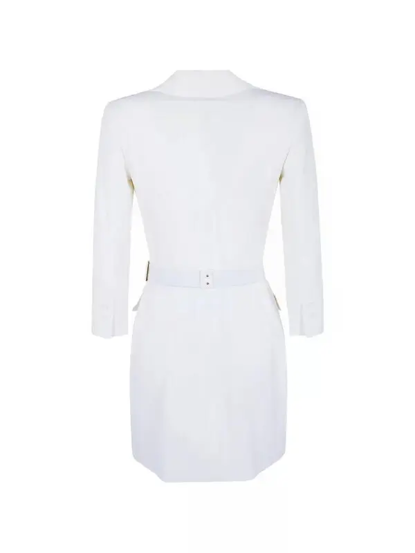 Elisabetta Franchi Double-breasted Mini Dress - White