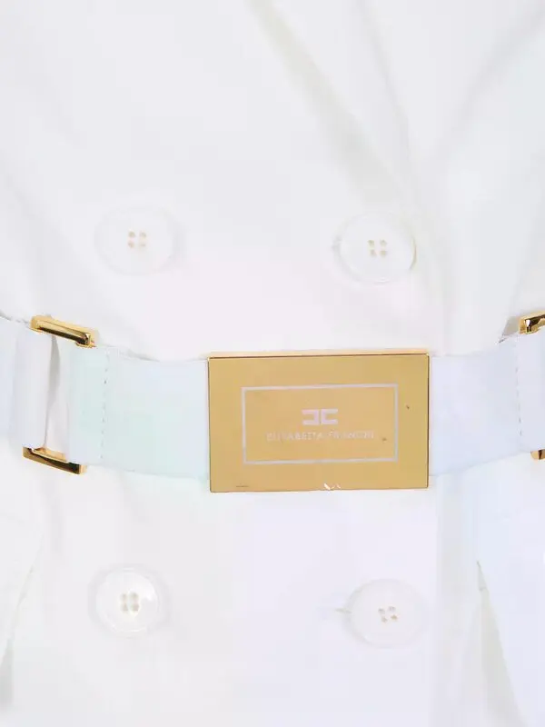 Elisabetta Franchi Double-breasted Mini Dress - White