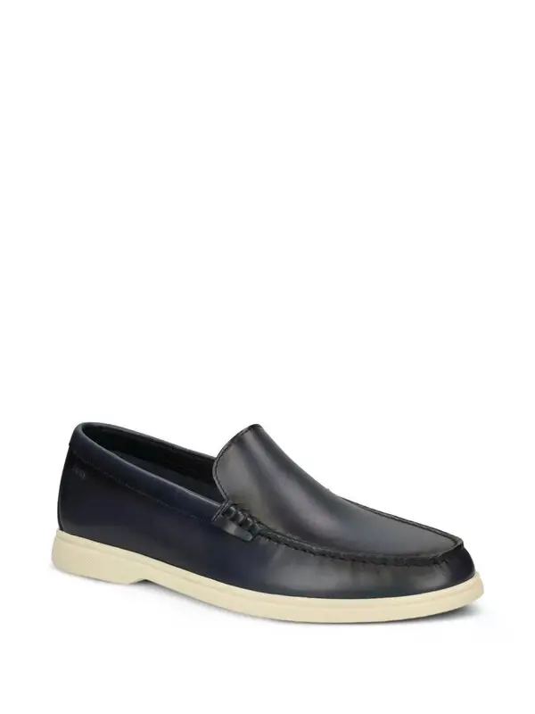 BOSS Stitched Leather Loafers