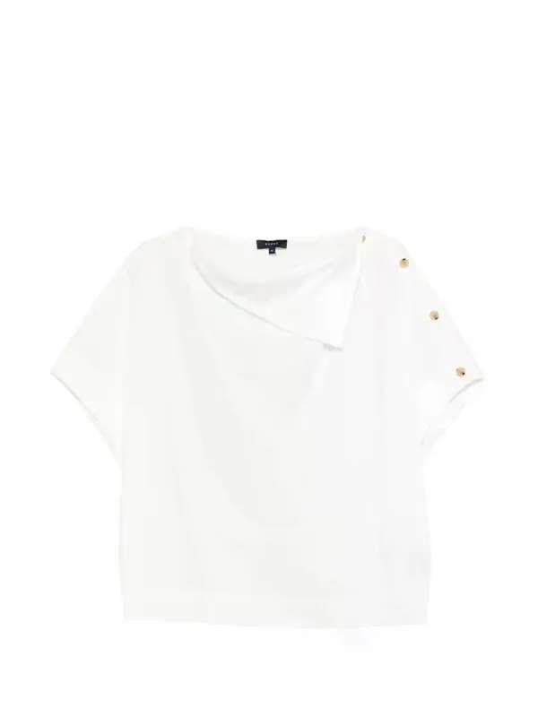 Soeur Issa Button Short-sleeve Blouse - White
