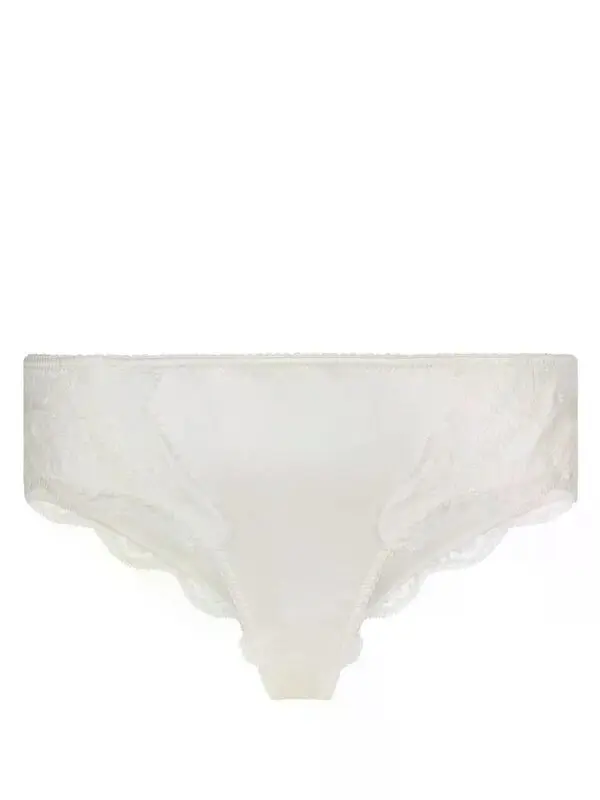Dolce & Gabbana Lace-trim Satin Briefs - White