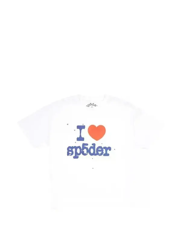 SP5DER Heart Graphic T-shirt - White