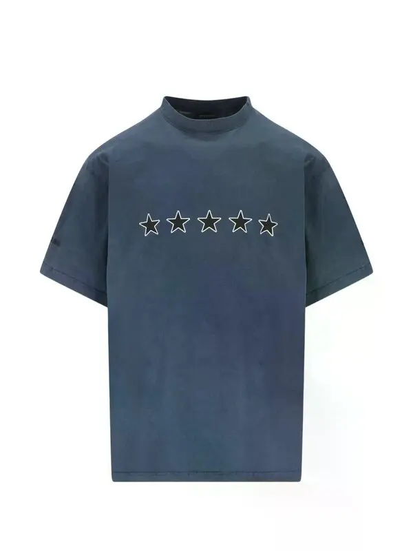 Balenciaga Stars-graphic T-shirt - Blue