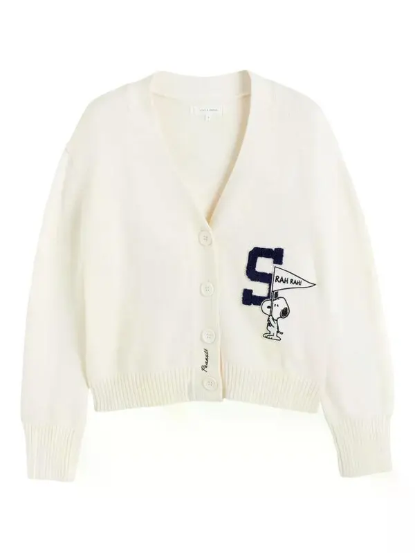 Chinti & Parker X Peanuts Snoopy Varsity Cardigan - Neutrals
