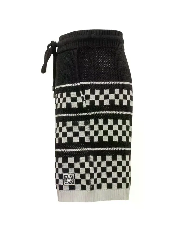 Amiri Checkered Shorts - Black