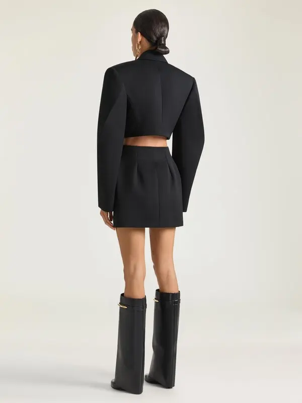 Givenchy Mini Skirt In Grain De Poudre Wool
