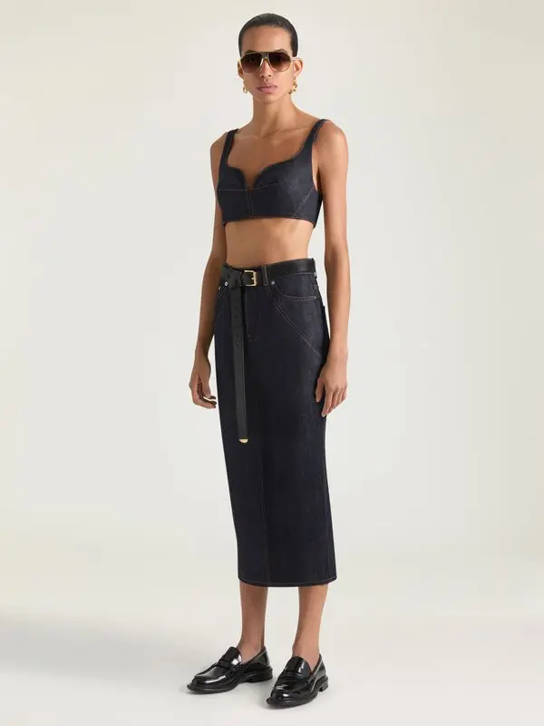 Givenchy Bra Top In Raw Denim