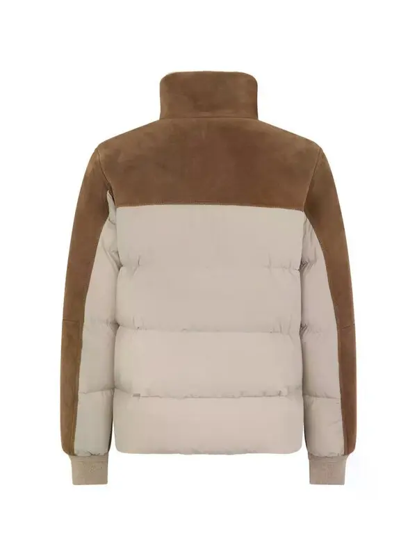 MOORER Shearling Panelled Bomber Jacket