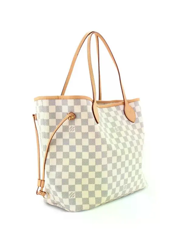 LOUIS VUITTON Neverfull Damier Mm Tote Bag - White