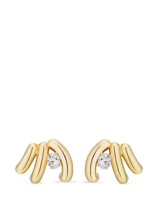 MASON AND BOOKS Diamond And Earrings - Gold