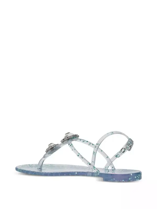 Casadei Embellished Buckle Sandals - White