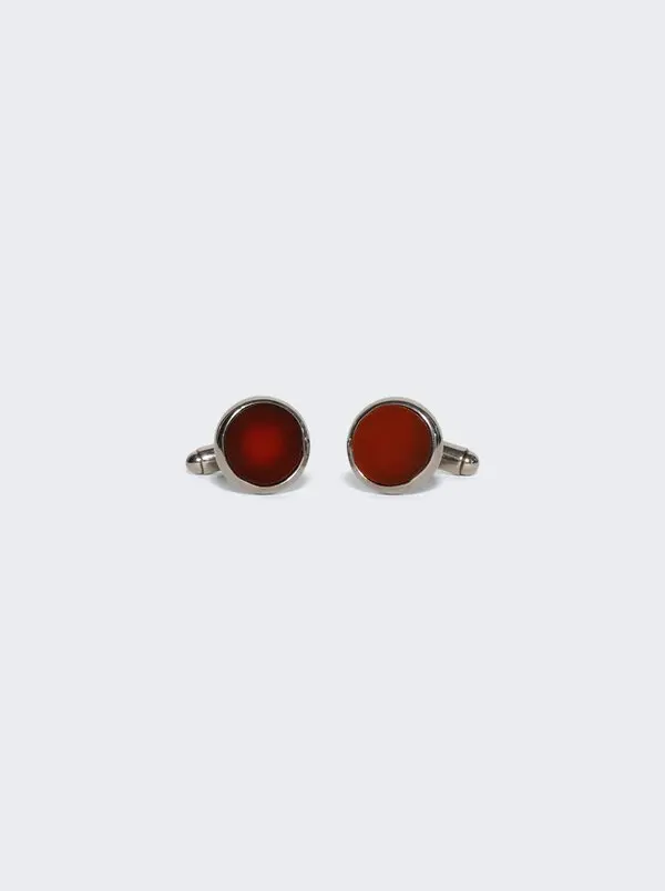 Dries Van Noten Stone Cuff Links Dark - Red