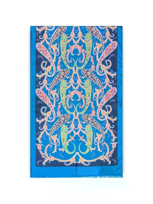 Etro Paisley-print Scarf - Blue
