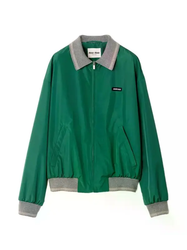 Miu Miu Ribbed-knit Zip Bomber Jacket