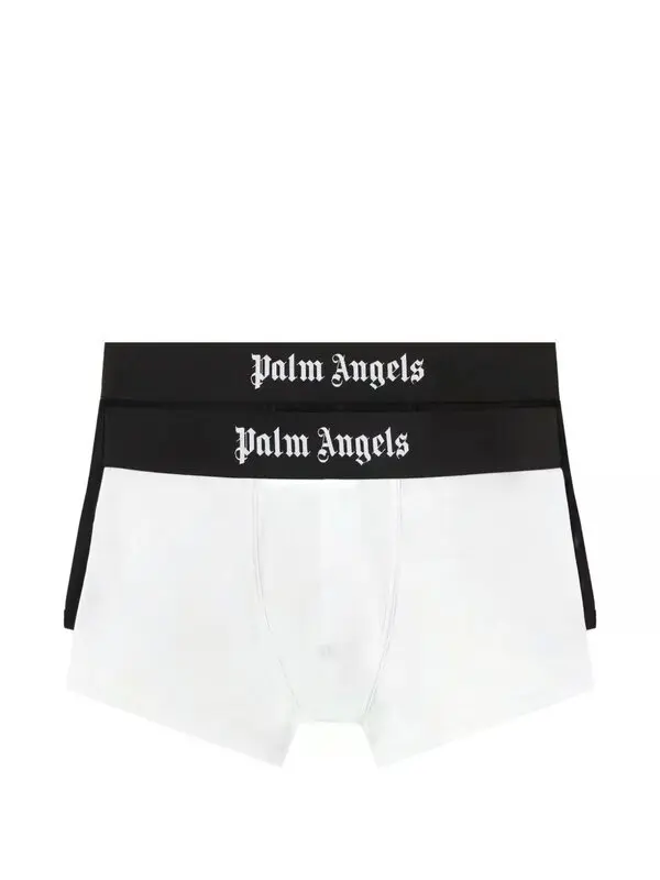 Palm Angels Logo Elastic-waist Boxers - White
