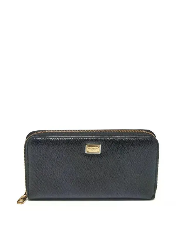 Dolce & Gabbana Leather Zip-around Wallet - Black