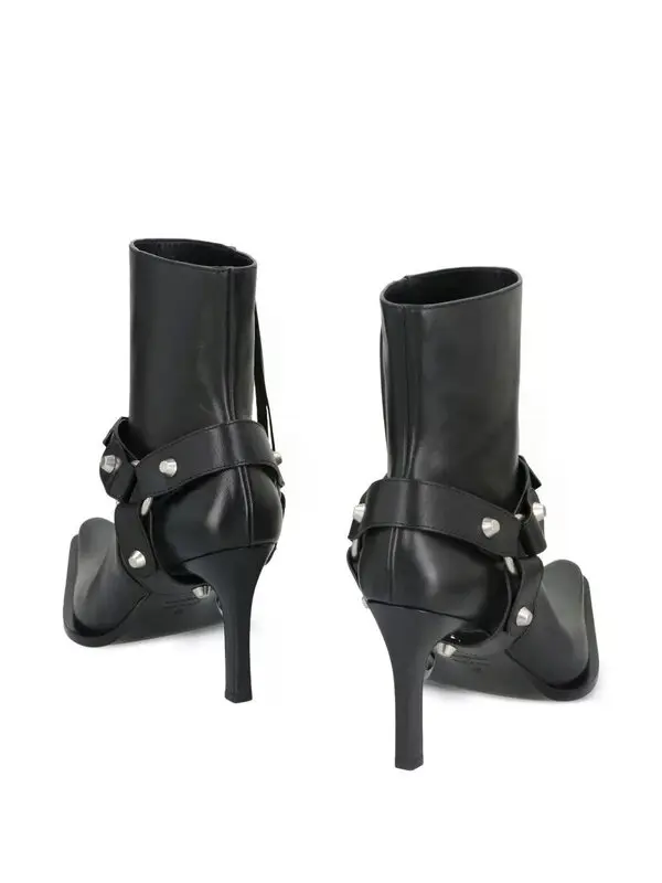 Balenciaga Pointed-toe Boots With Studded Strap