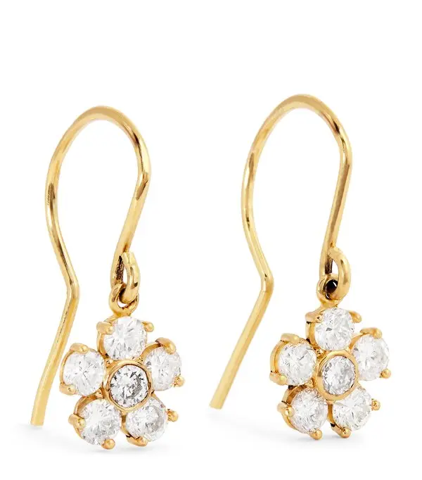 JENNIFER MEYER Edith Diamond Earrings - Gold