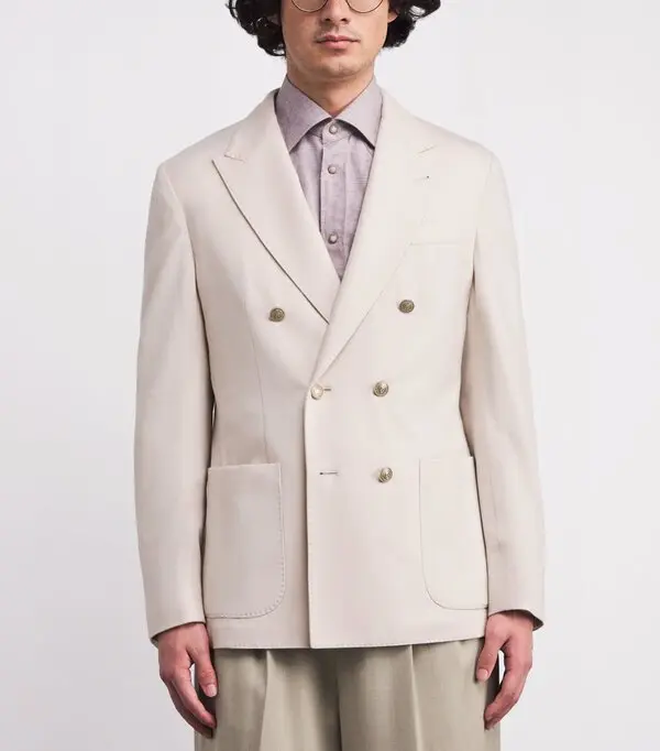 Eleventy Wool Double-breasted Blazer