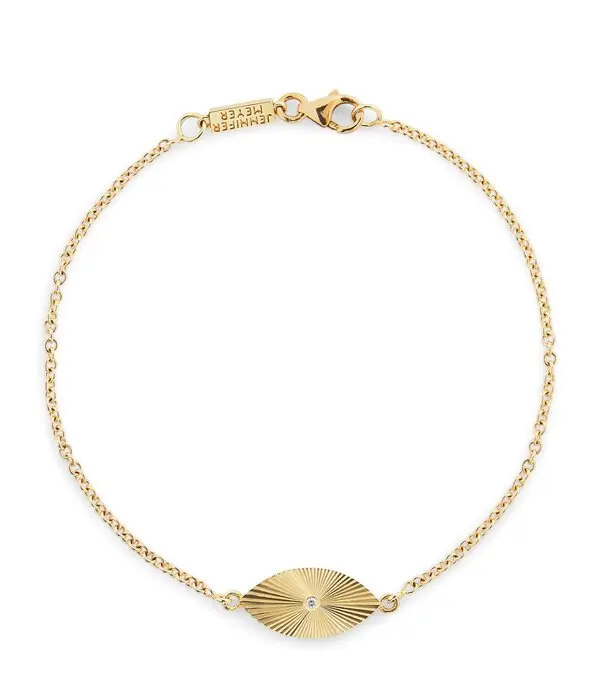 JENNIFER MEYER Mini Evil Eye Diamond Bracelet - Gold