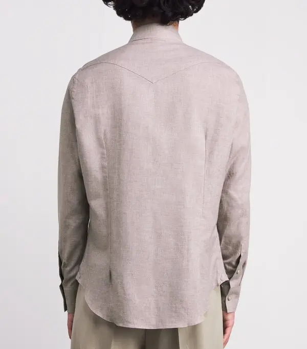 Eleventy Cotton-cashmere Texas Overshirt