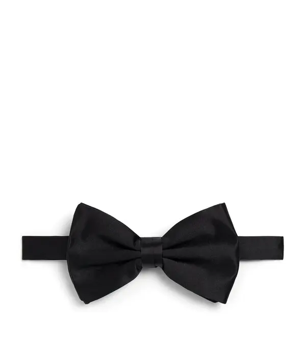 Giorgio Armani Silk Bow Tie - Black