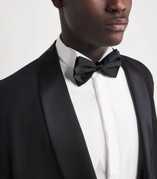 Giorgio Armani Silk Bow Tie - Black