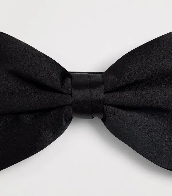 Giorgio Armani Silk Bow Tie - Black