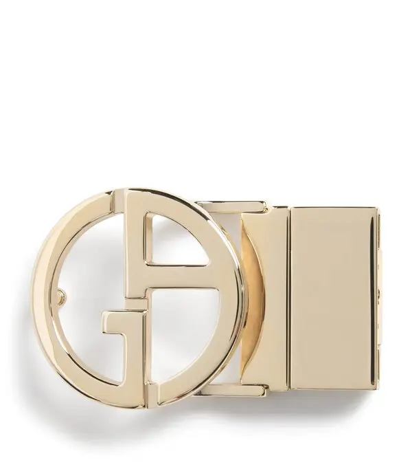 Giorgio Armani Palladium-plated Ga Logo Belt Buckle - Yellow