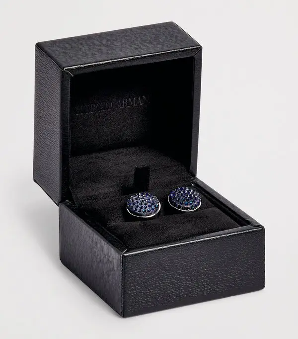 Giorgio Armani Sterling Silver Embellished Cufflinks