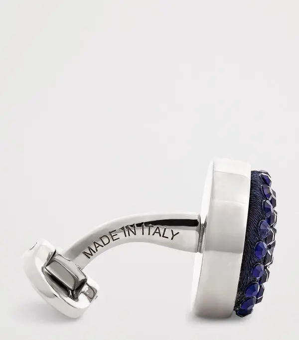Giorgio Armani Sterling Silver Embellished Cufflinks