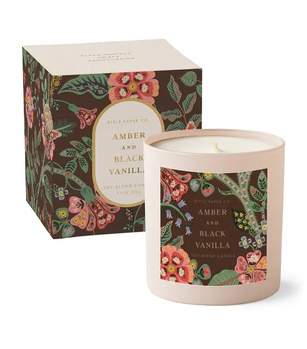 RIFLE PAPER CO. Amber And Black Vanilla Scented Candle - Neutral