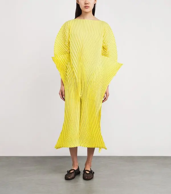 Issey Miyake Machine Pleats Stripe Dress
