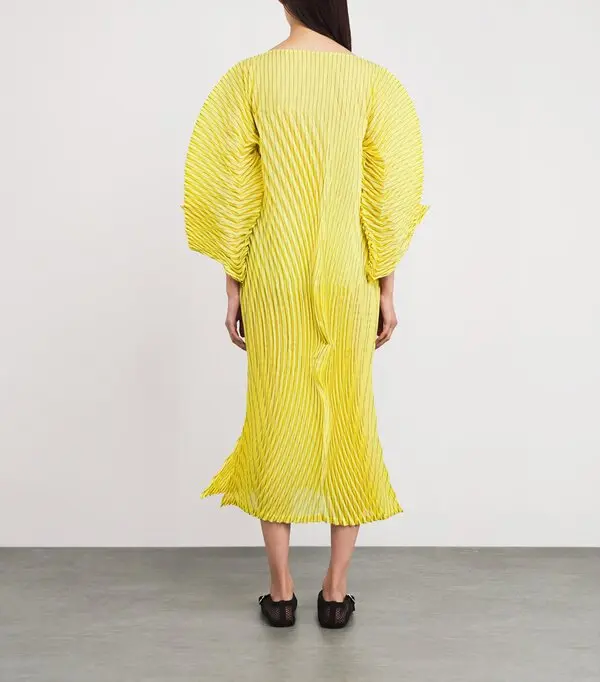 Issey Miyake Machine Pleats Stripe Dress