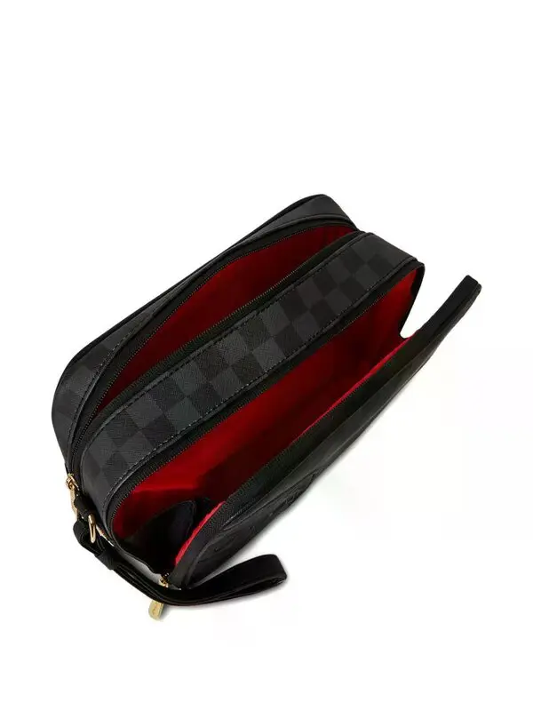 SPRAYGROUND Spritz Checkered Embossed Wash Bag