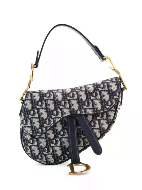 Dior Saddle Handbag Oblique Canvas Mini Shoulder Bag - Blue