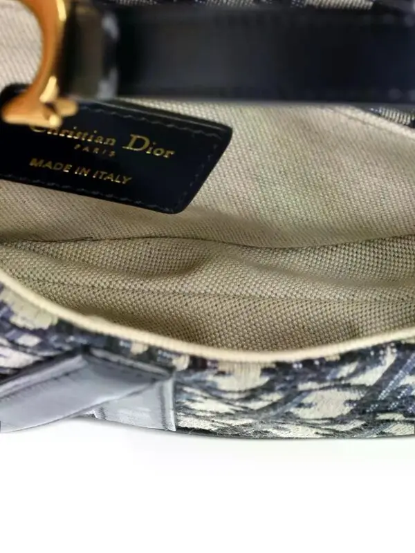 Dior Saddle Handbag Oblique Canvas Mini Shoulder Bag - Blue