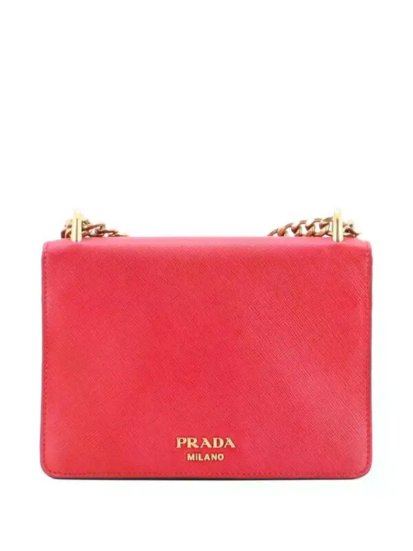 Prada Envelope Flap Chain Shoulder Bag Saffiano Leather Small Crossbody Bag