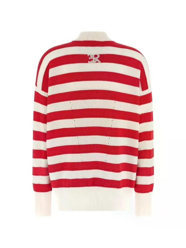 Ermanno Scervino Striped Crochet Cardigan